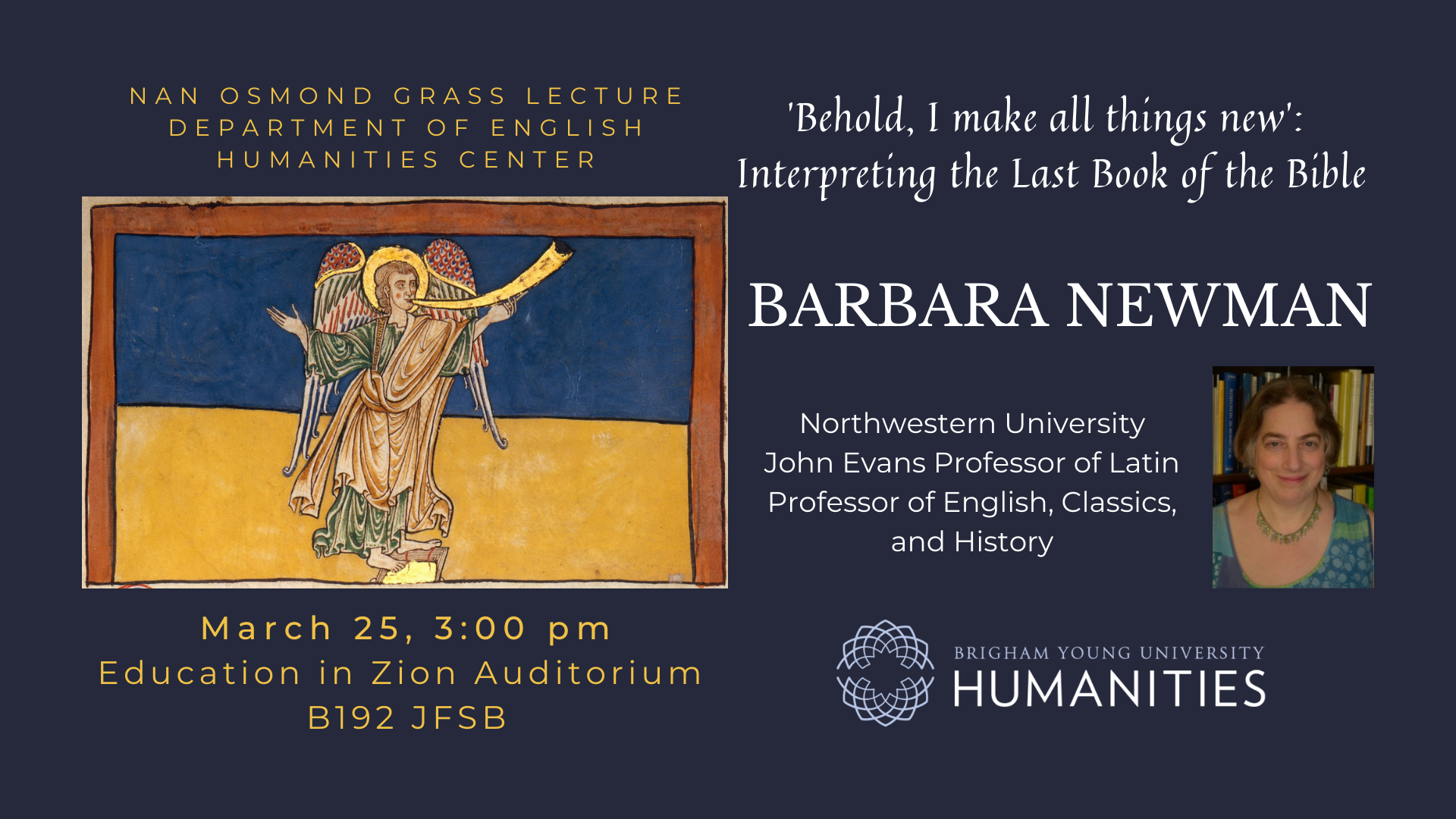 Lecture with Barbara Newman – Humanities Center