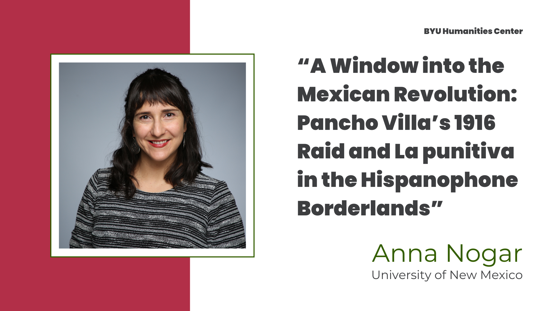 Colloquium: Anna Nogar – Humanities Center