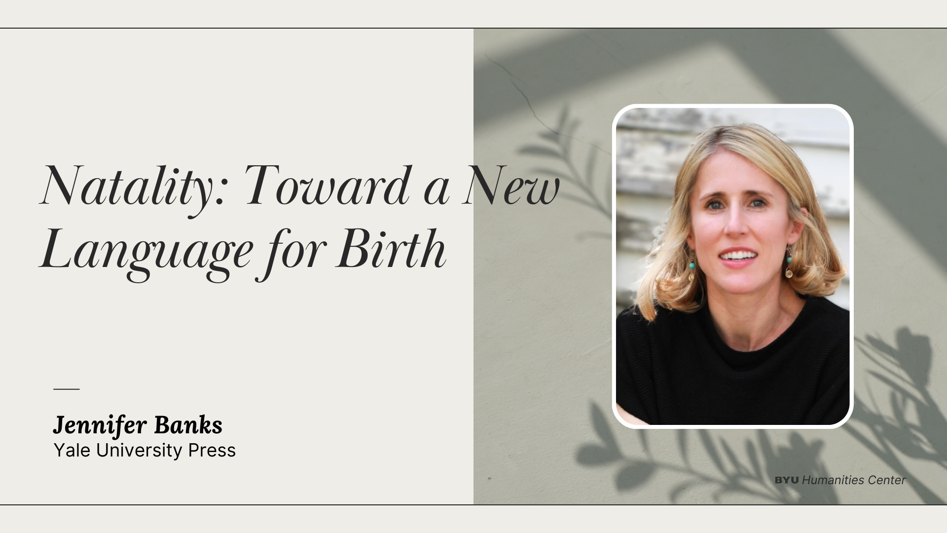 Colloquium: Jennifer Banks – Humanities Center