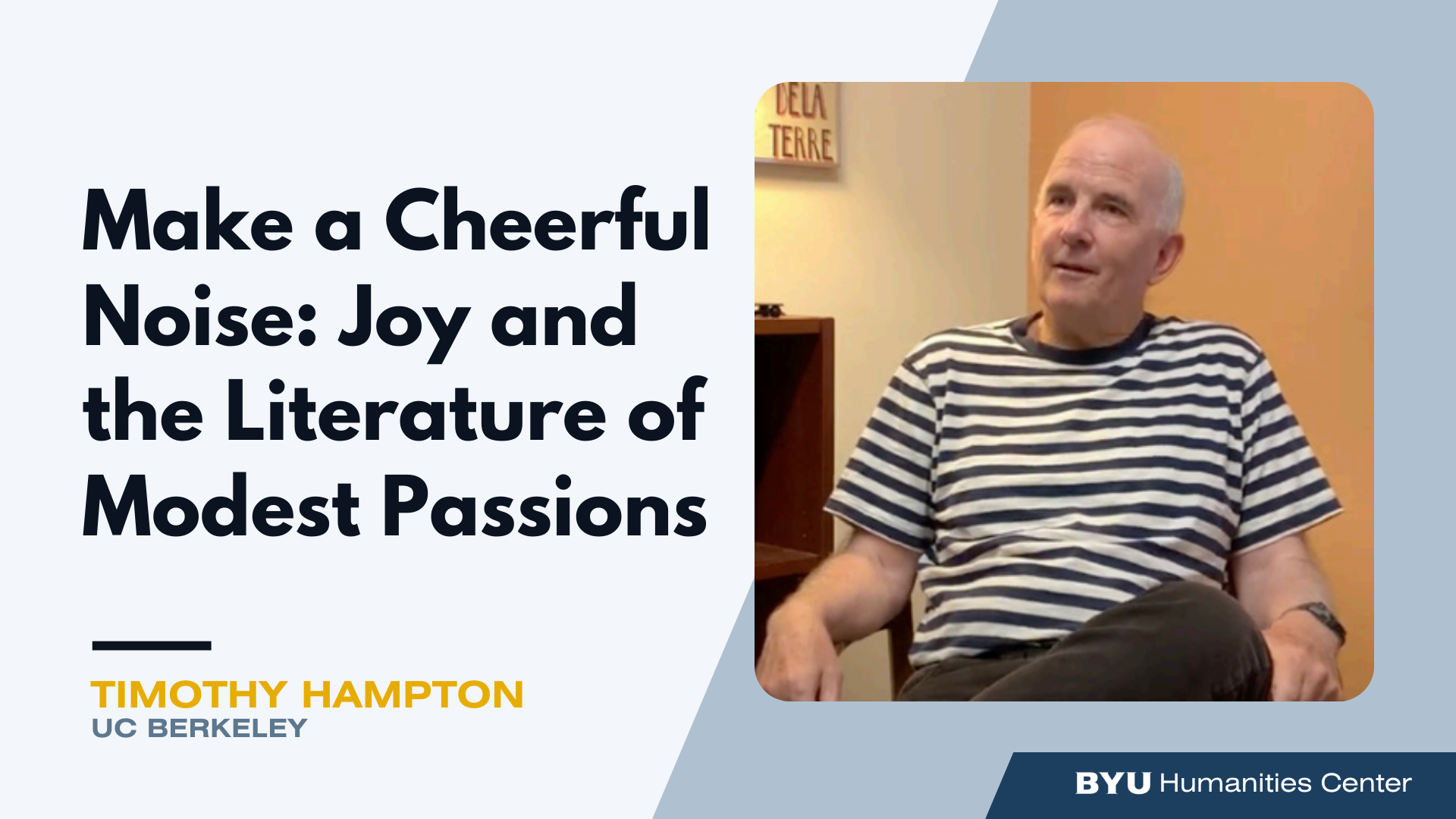 Colloquium: Timothy Hampton – Humanities Center