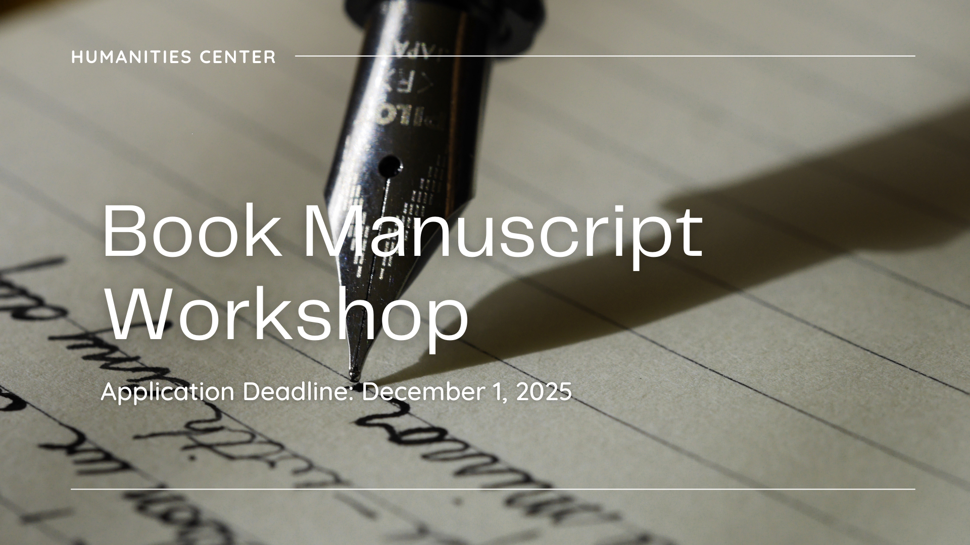 Book Manuscript Workshop 2025 – Humanities Center